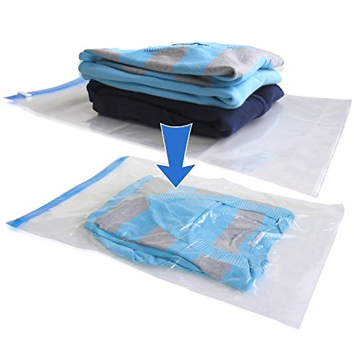 Quantity Space Saver Storage Dual Double Zipper Extra Tight Seal Bags for Travel, Suitcase, Moving, and Household use in size 53"x40" / 130cm x 100cm