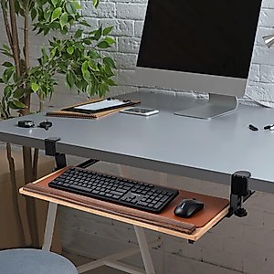 SITOO Keyboard Tray with Keyboard Wrist Rest & Keyboard mat, Pull Out Keyboard Tray Under Desk, 26.8"x 9.8", Perfect Keyboard Drawer for Home & Office