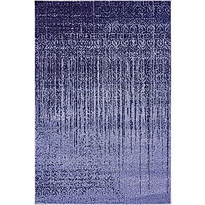 Unique Loom Del Mar Collection Area Rug-Transitional Inspired with Modern Contemporary Design, Rectangular 4' 0" x 6' 0", Blue/Navy Blue