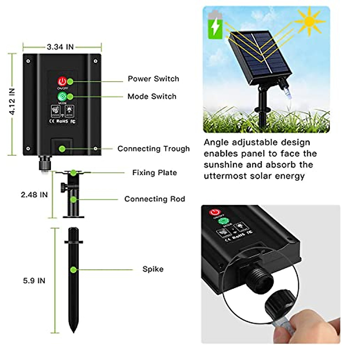 YLIKEA Solar Rope Lights Outdoor 200 LEDs, 72Ft Solar Led Rope Lights Outdoor Waterproof - 8 Modes Tube Fairy String Lights for Bedroom, Patio, Garden, Wedding, Party, Christmas(Multi-Color)