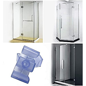 49mm Anti-Collision Block for Shower Room Glass Sliding Door Shower Door Bottom Guide Assembly Clear (4Pcs)