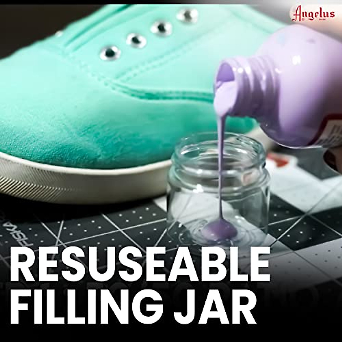 Angelus 1oz Reusable Mixing Jars For Paint, Sneaker Customizing, Storage, & More - 6 jars
