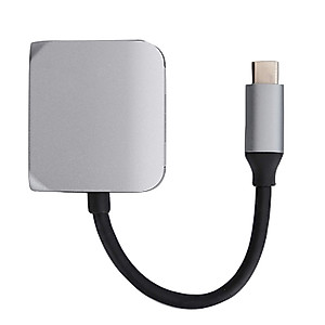USB Type C Hub,HDMI Type C Hub Adapter,TypeC to HDMI Compatible + 1080P VGA USB Hub Docking Station Adapter,Plug and Play.