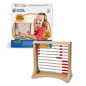 Learning Resources 10-Row Rekenrek Counting Frame, Abacus for Kids, Counting Toy for Kids, Math, Homeschool, Ages 5+