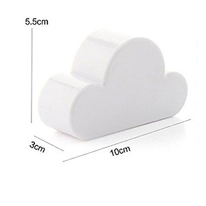 Pack of 4 Blue White Yellow Pink Creative Novelty Cute Cloud Shape Magnetic Magnets Key Holder Wall Keychains Hanger Home office Decoration