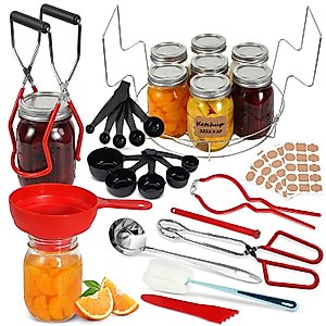 GUFAOWI Canning Supplies Starter Kit - Pressure Canning Kit with Rack, All-in-one Canning Tools for Beginners, Canning Set Canning Accessories for Water Bath Canning Equipment