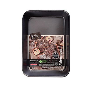 Baker's Secret Nonstick Roaster Pan 13" x 9", 0.9mmm Thick Carbon Steel Oven Roasting Pan with 2 Layers Food-Grade Coating, Non-stick Pan, Cookware Accessories - Advanced Collection