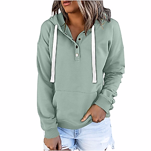 fesfesfes Womens Long Sleeve v Neck Shirts Dressy Casual Womens Tops A-Green