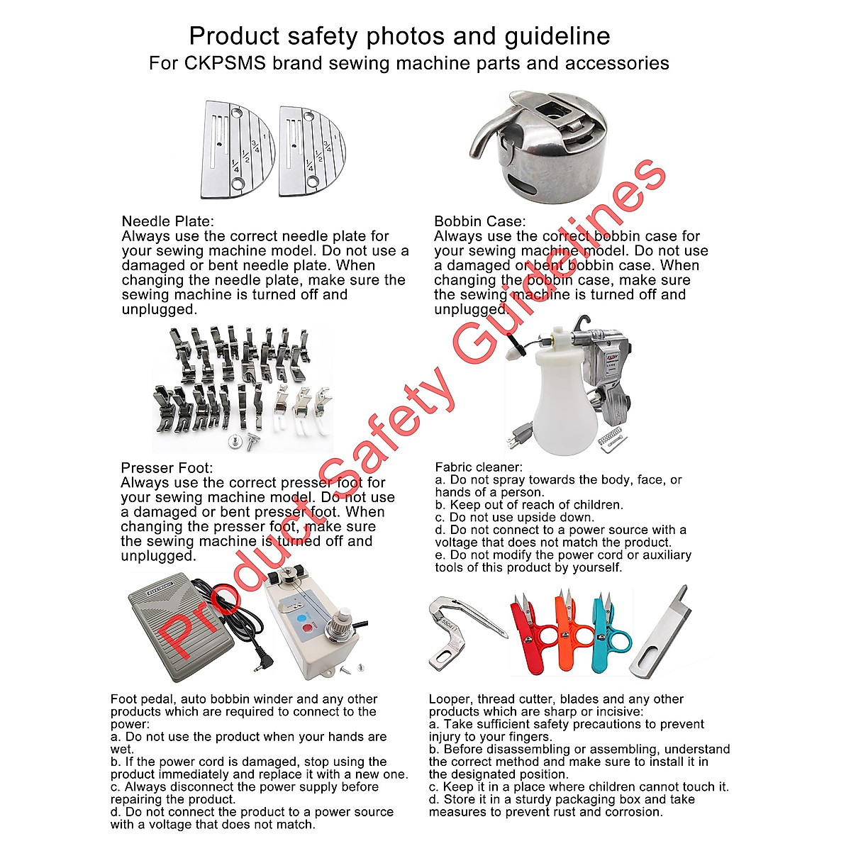 CKPSMS Brand - #TC800 Color Thread NIPPERS Plastic Scissors Machine Embroidery TC-800 (3PCS)