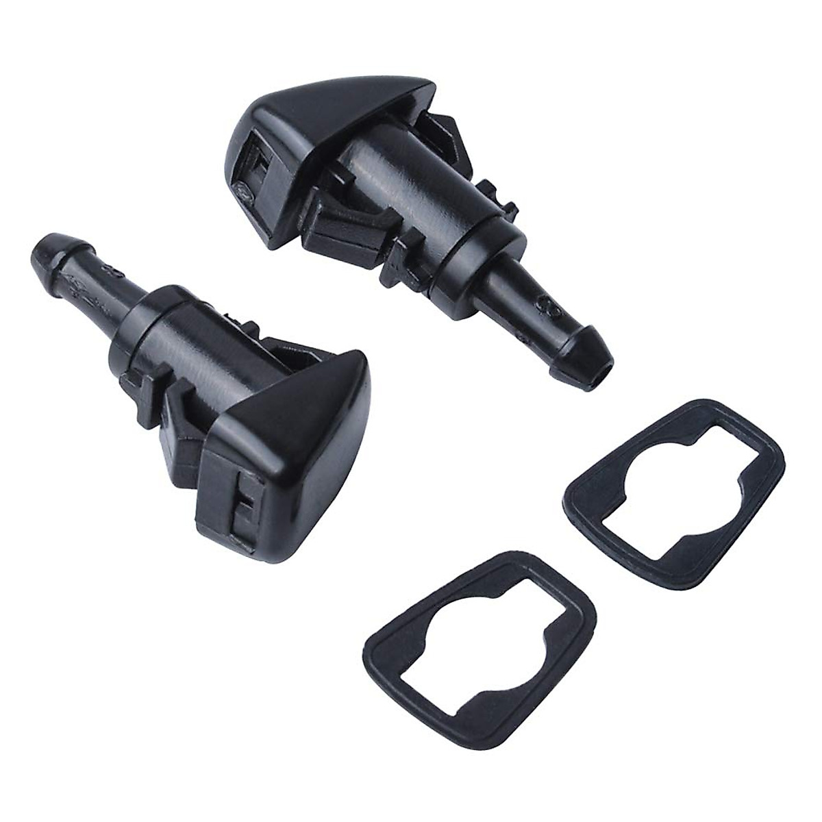 OTUAYAUTO Front Windshield Washer Nozzles - Compatible with Dodge Caliber, Journey | Jeep Grand Cherokee, Compass | Ram 1500 2500 3500 - Replaces OEM #: 4805742AB, Spray Jet Kit (pack of 2)