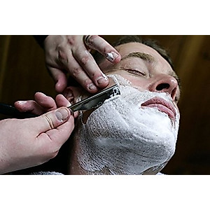 Macs Professional Black Plastic Handle Barber Double Edge Half Blade Barber Safety Razor with Hi-Chromium Derby 100 Count Double Edge Half Blades Made of Stainless Steel Easy To Replace-092B1