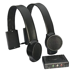 Audio Fox Couch & Armchair Wireless TV Speakers – Assistive, Portable TV Speakers for Hard of Hearing with RF Wireless, Flexible Connections, Voice-Enhanced Sound – Wireless Speakers for TV, Black