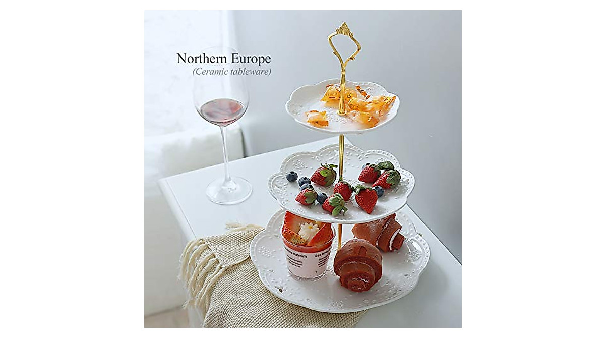 3-Tier White Dessert Stands Set - Perfect for Events