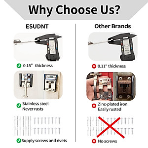 ESUDNT RV Door Holder 304 Stainless Steel Thicker T-Style Entry Door Catch Latch for Camper, Travel Trailer, Cargo (2 Pack, Screws Included)