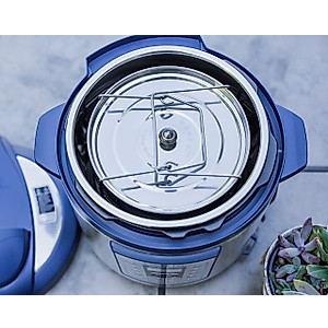 Ecozoi Premium Extra Deep Stackable Steamer Insert Pans Pot in Pot for Instant Pot 6, 8 Quart Instant Pot Accessories - 2 Tier | Interchangeable Lids | Comes with 5 Additional Mini Cups for Baking