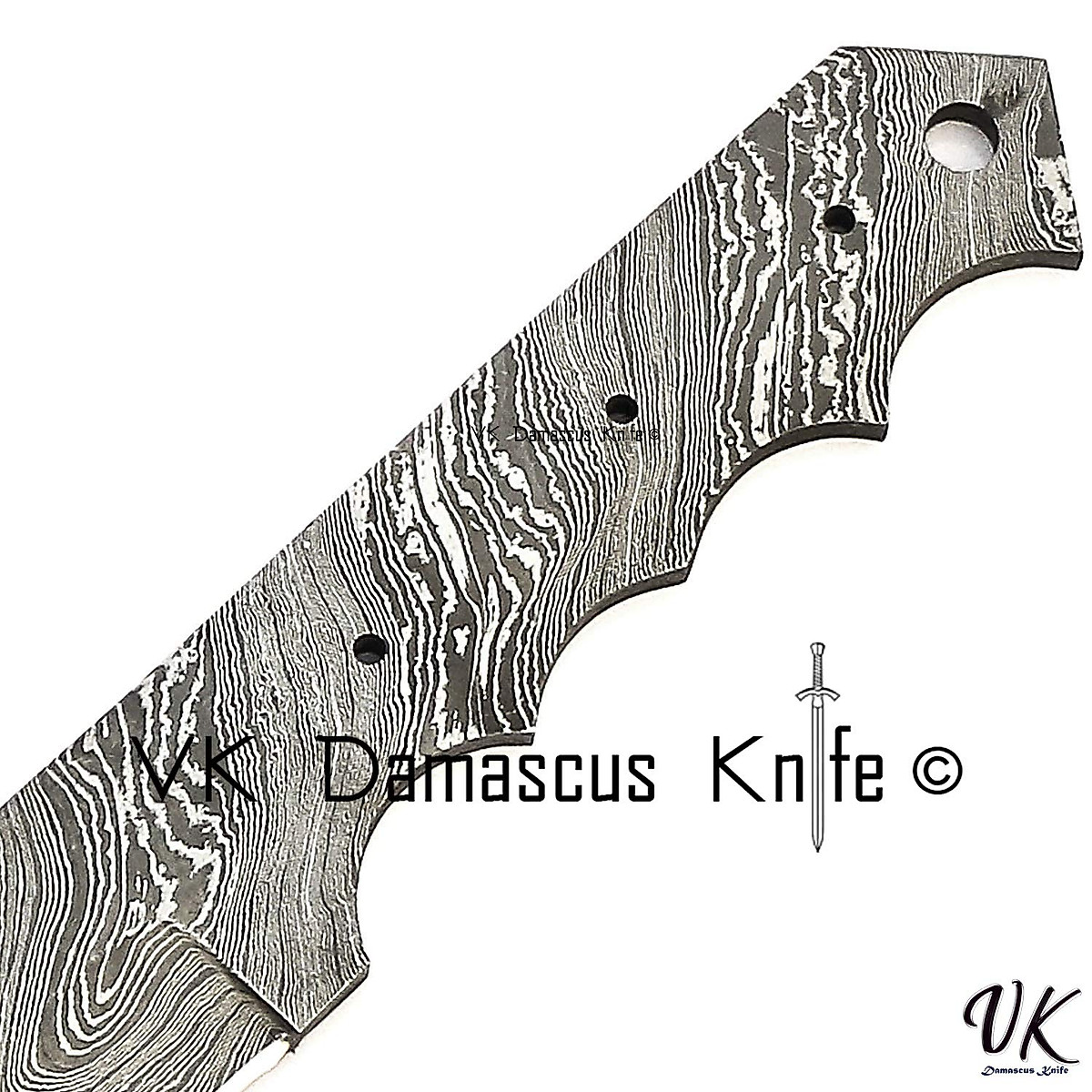 Damascus Knife Blanks for Knife Making Supplies Diy 8 inch Full Tang Edc Hunting Knife Blade Blank, Diy JNR 2174