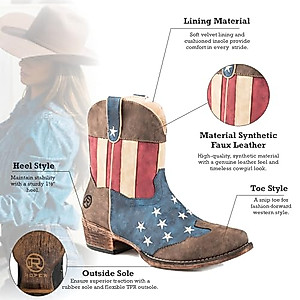 Roper Womens Flotus Boot, Brown, 8.5