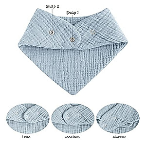 Konssy Muslin Baby Bibs 10 Pack Baby Bandana Drool Bibs 100% Cotton for Unisex Boys Girls, 10 Solid Colors Set for Teething and Drooling