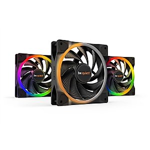 be quiet! Light Wings 120mm PWM High Speed Low Noise Premium ARGB Cooling Fan | 4-Pin | Ideal for Radiators and Heat Syncs | 3-Pack | Black | BL077