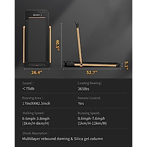 UREVO 2 in 1 Under Desk Treadmill, 2.5HP Folding Electric Treadmill Walking Jogging Machine for Home Office