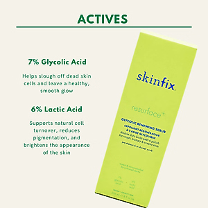 Skinfix Resurface+ Glycolic Renewing Scrub: A Double-Duty AHA BHA Exfoliant Scrub & Body Peel to Visibly Polish, Refine, Brighten & Smooth Rough, Bumpy & Crepey Skin Caused KP-Prone Skin, 8 Fl Oz