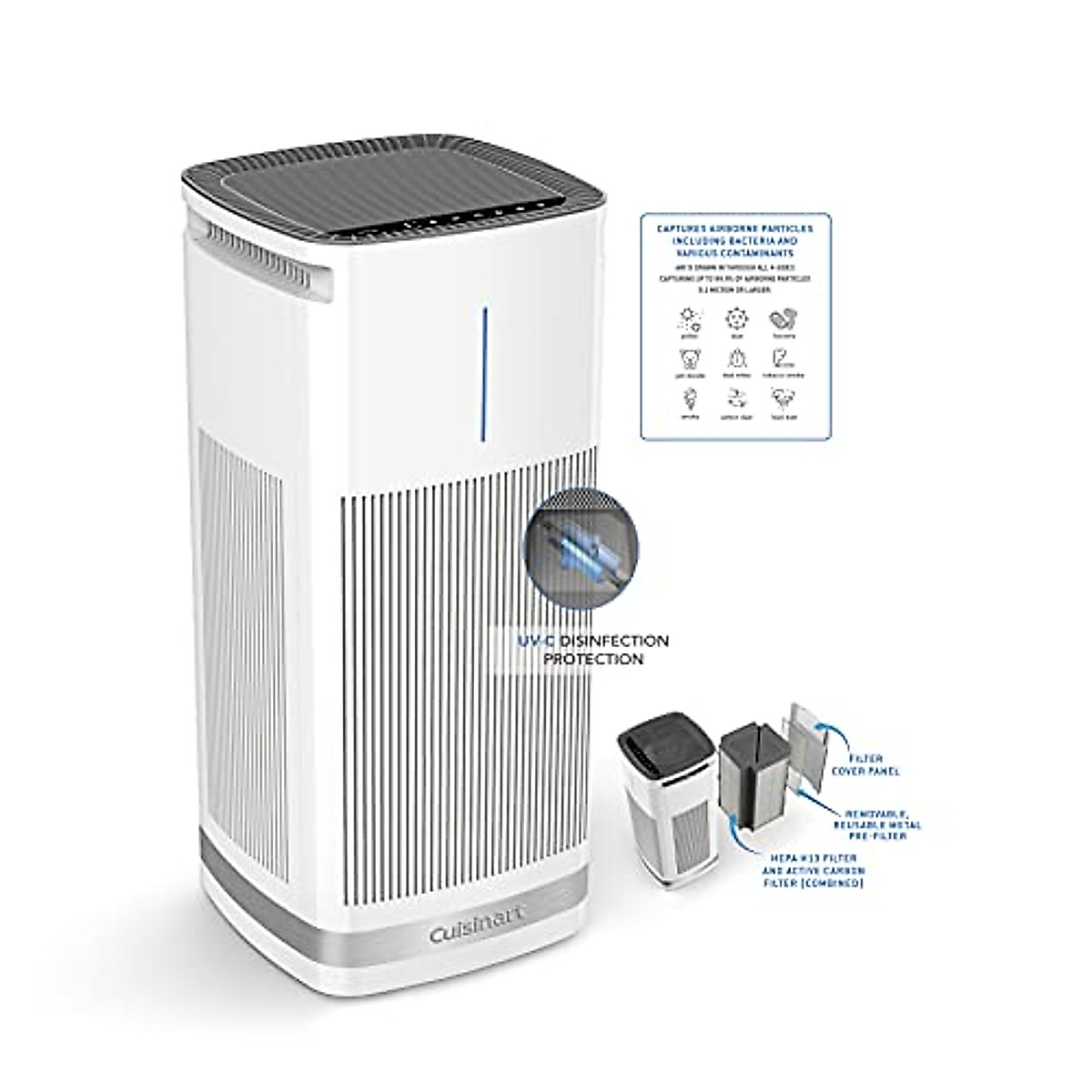 Cuisinart Air Purifier for Large Room/Home, H13 HEPA Filter, CAP-1000