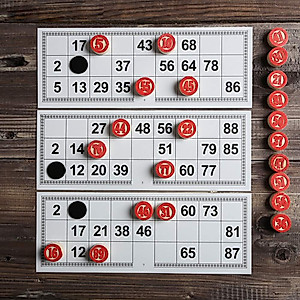 AEVVV Russian Lotto Board Games - Russian Bingo Games for Family - Tambola Kit of Wood Barrels Bingo Cards Chips - Juego De Loteria Game Rusa - Loto Souvenirs