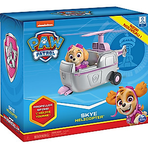 Paw Patrol, Skye’s Helicopter Vehicle with Collectible Figure, for Kids Aged 3 and Up