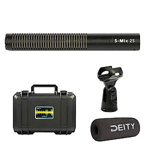 Deity S-Mic 2S Super-Cardioid Directional Shotgun Microphone with Clamp for DSLRs, Camcorders, Smartphones, Tablets, Handy Recorders