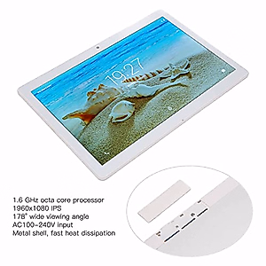 VINGVO HD Tablet, 2GB 32GB 1.6 GHz Octa Core AC100-240V Dual Camera 1960x1080 IPS Tablet PC Dual Cards Dual Standby for Video for Android11 for Gaming (US Plug)