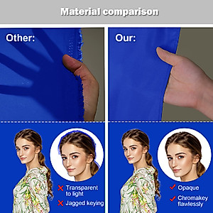 10 X 8 FT Royal Blue Screen Backdrop for Photography, Chromakey Background for Video Self Tape Audition Zoom Meeting Photoshoot Gaming YouTube, Polyester Cloth Fabric Curtain Sheet with 4 Clamps