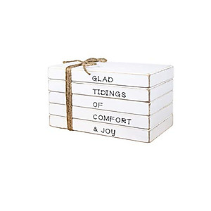 No/Brand Collective Home-Decorative Book Stack,Rustic Christmas Book Stack