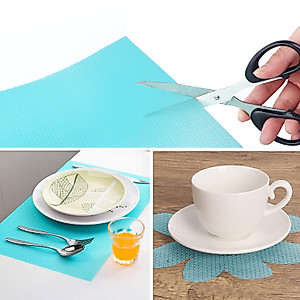 Refrigerator Liners , 4 Pcs Fridge Shelf Liners and Drawer Mats Liner Waterproof Oilproof, Cover Pads for Kitchen Cabinet, Pantry Closet, Cupboard, Drawer