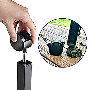 MCAMPAS 2 Pack Lock Swivel Caster Replacement Parts for Weber Gas Grill Stem Casters-2.5 inch Caster Wheel