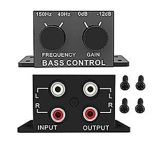 Universal Car Audio Amplifier,MoreChioce Car Amplifier Audio Subwoofer Bass Control Knob Audio Amplifier Bass RCA Level Volume Control Knob for Car and Home Computer