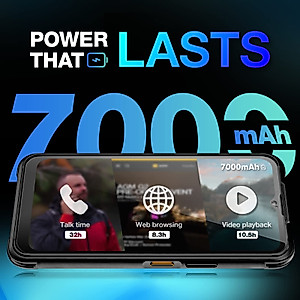 AGM G2 Guardian 5G Rugged Smartphone with 256x192 Resolution Thermal Camera, Rugged Phone with 20MP Infrared Night Vision, 108MP Main Camera, Qualcomm QCM6490, 6.58" FHD+ 120Hz, 7000mAh, 12+256GB, NFC