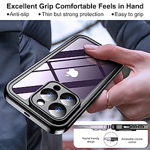 Temdan [Real 360] for iPhone 14 Pro Max Case Waterproof, Built-in 9H Tempered Glass Camera Lens & Screen Protection [14FTMilitary Dropproof][Full-Body Shockproof][Dustproof][IP68 Underwater]Phone Case