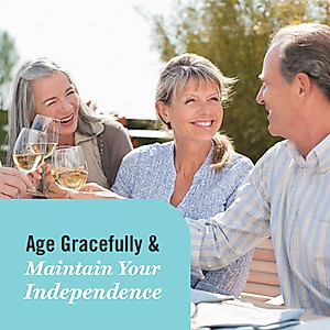 Medline Martha Stewart Rollator Walker with Seat and Wheels, Foldable Rolling Walker For Seniors, 6 in Wheels, Supports up to 250 lbs