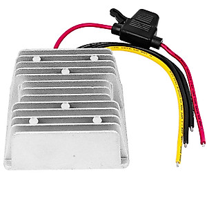 Gofotu DC-DC 36V 48V to 12V 20A Waterproof Golf CART Voltage Reducer Converter 240W Power Regulator with Fuse