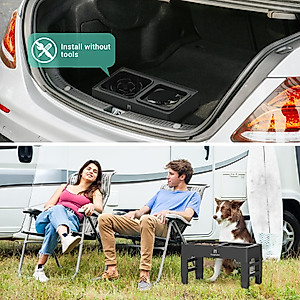 KungFuPet Elevated Dog Bowls, 2-in-1 Raised Slow Feeder Dog Bowls Stand with Anti Spill Non-Skid No Shaking Water Bowl 4 Height for Large Medium Dogs[Upgrade Version]