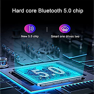 Lightweight Bluetooth Headphones Wireless Earbuds with Wireless Charging Case with Earhooks Headset Built-in Mic for Sport Clear Calls Work Music