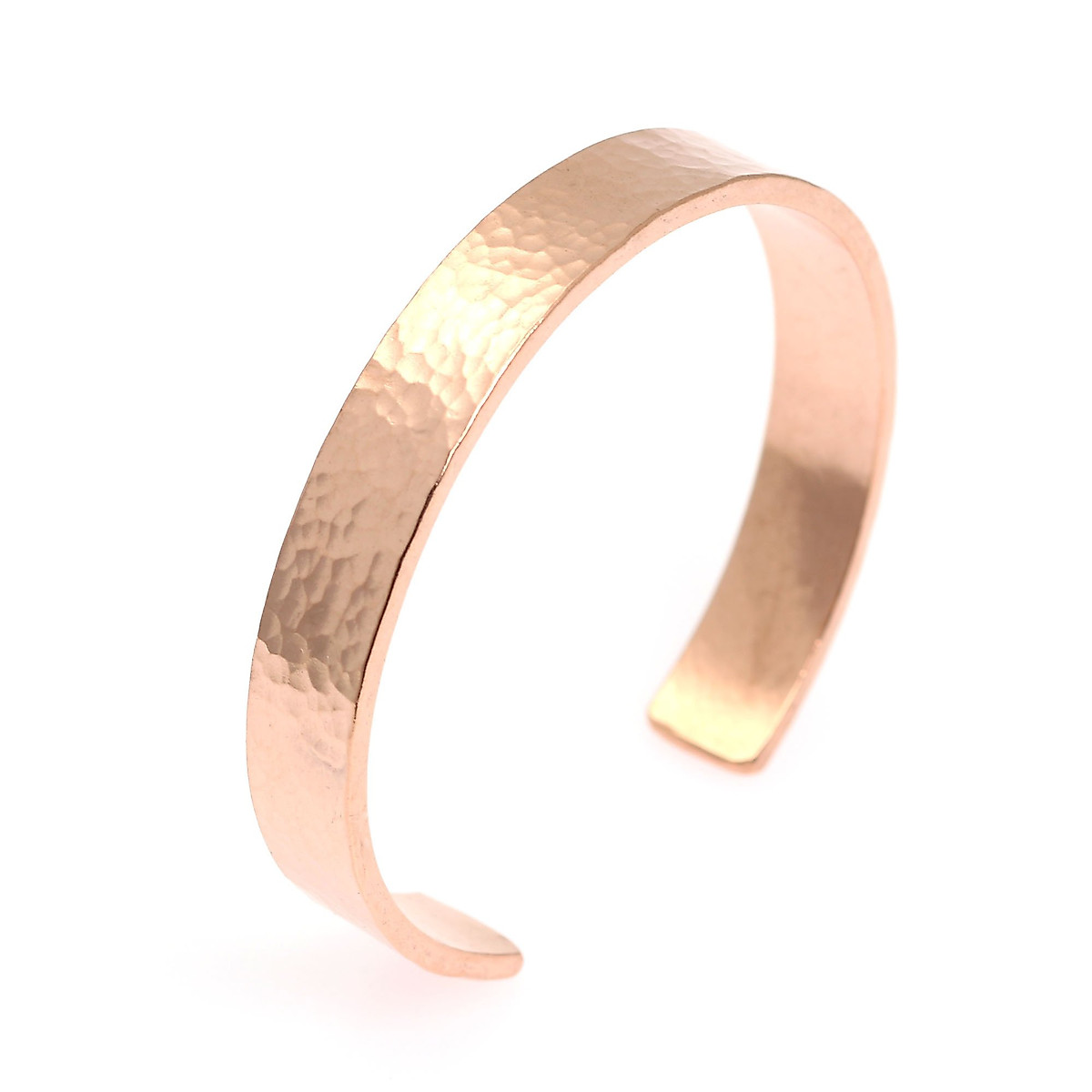 10mm Wide Hammered Copper Cuff Bracelet By John Brana Handmade Jewelry 100% Uncoated Solid Copper Cuff (6.5 Inches)