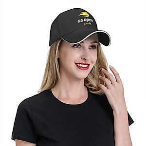 Us Open Tennis 2023 Sandwich Cap Unisex Classic Baseball Capunisex Adjustable Casquette Dad Hat Black