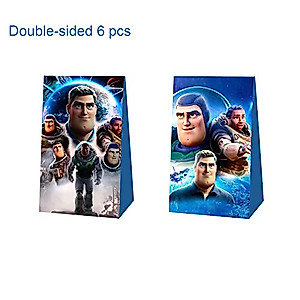 HongShengFu 12 Pcs Toy Story Party Supplies Paper Gift Bags Party Favors Buzz Lightyear Theme Birthday Party Decorations Candy Bags for Adults Boys Girls.