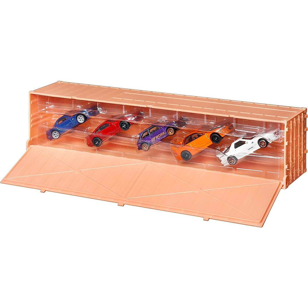 Hot Wheels Ronin Run Container Set, 5 1:64 Scale Premium Cars in Collectible Container, Metal/Metal Body & RealRiders Tires, for Collectors