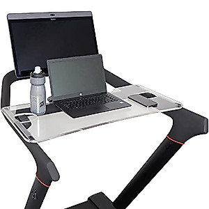 COSPARX Treadmill Tray Compatible with The New Peloton Tread - Walking Tray Holder for Laptop, Tablet, Phone - Easy Mount, Exercise Workstation for Peloton Tread (Acrylic Tray)