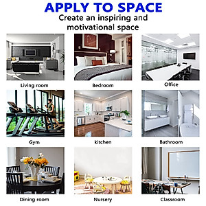 Motivational Wall Decals, Gym Wall Decor, Vinyl Art Stickers Quotes Inspirational Sports Positive Exercise Workout Fitness Running Home On Focus On Motivation On Dedication Off Excuses 34"x20.4"