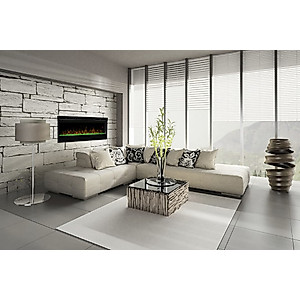 Dimplex Prism 50" Wall-Mounted Linear Electric Fireplace with Acrylic Ember Bed (Model: BLF5051), 4197 BTU, 120 Volt, 1230 Watt, Black