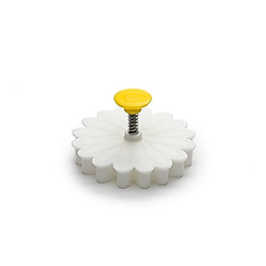 Bakelicious Daisy Plunger Cutter, White , 2.25 x 3.5 x 3.5 inches