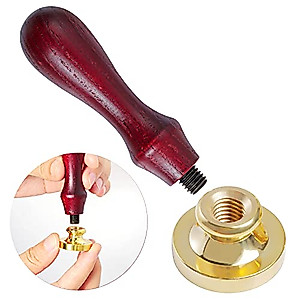 Christmas Wax Seal Stamp Set - 6 Pcs Brass Head with Wooden Hilt - Merry Christmas Santa Vintage Envelope Wax Copper Seal Stamp Kit with Gift Box for Holiday Wedding Invitations Postcards Scrapbook